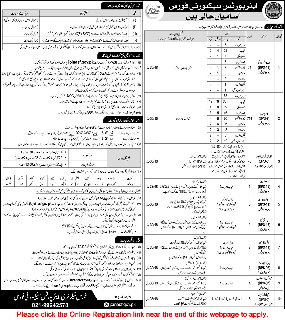 Asf Jobs December 2024 2025 Apply Online Asi Corporals Drivers
